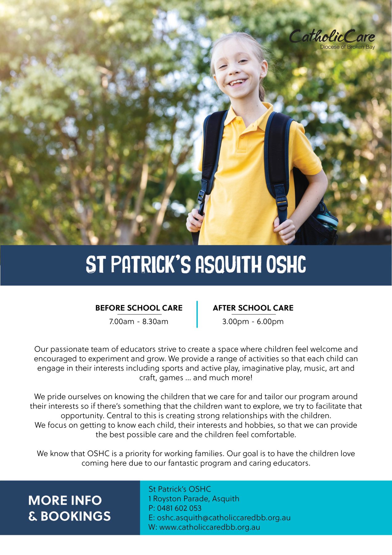Before and After School Care - St Patrick's Asquith